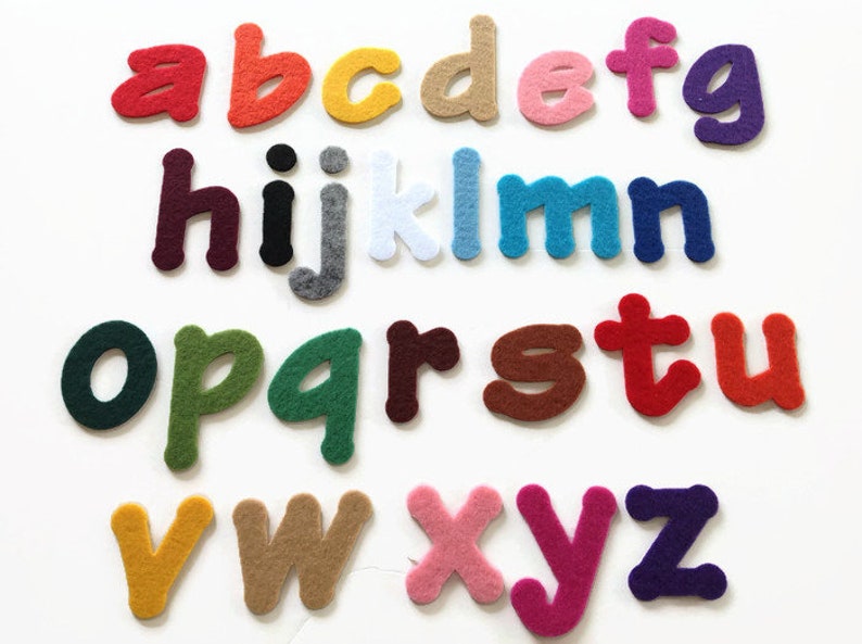 Peel and Stick Alphabet, Adhesive Backed Felt 2 Inch Letters, Sticky A ...