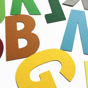4 Inch Die Cut Letters, Cardstock Paper Full Uppercase Alphabet, Chose ...