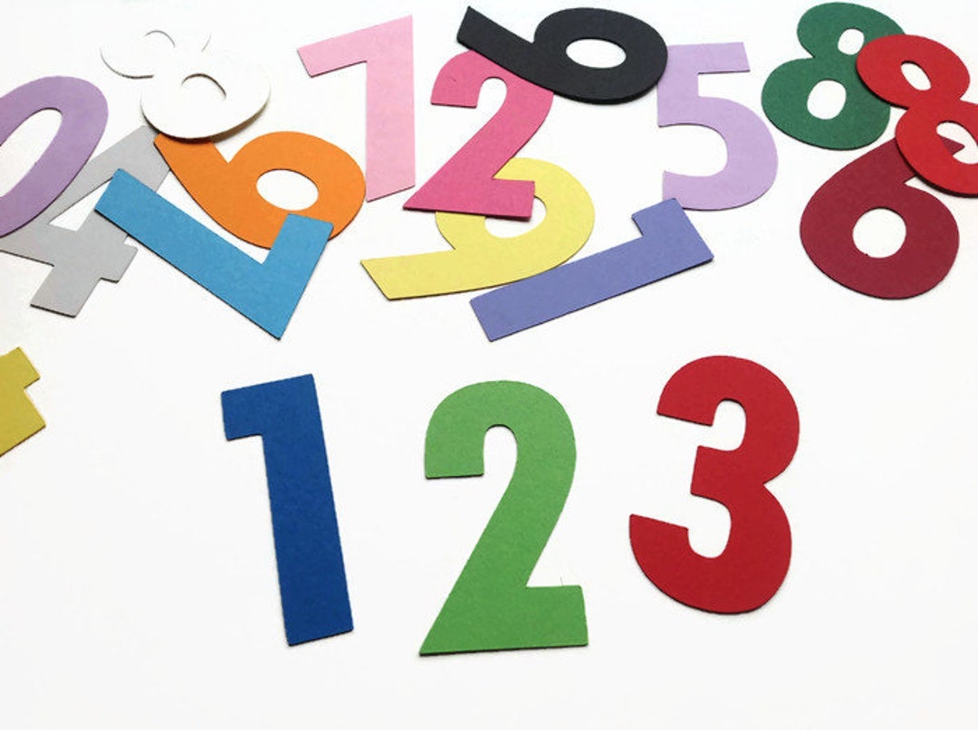 3 Inch Die Cut Numbers, 0 to 9 Cardstock Paper Numbers for Banners ...