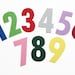 6" Cardstock Paper Numbers, Large Paper Die Cut Numbers for Wall Decor ...