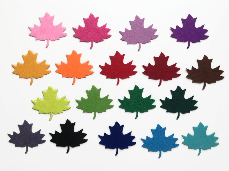 Leaf Die Cut Maple Felt Leaf Shape for Sewing Kids and Craft | Etsy