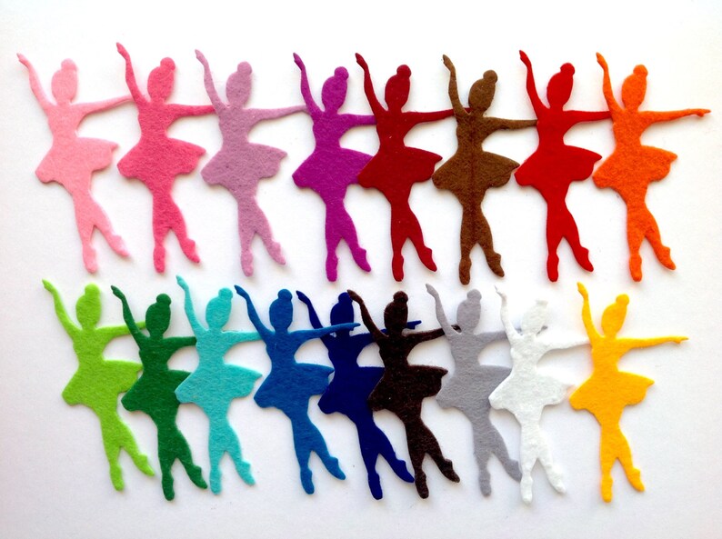 Felt Ballerina Doll Felt Die Cuts Applique Ballet Dancer for - Etsy