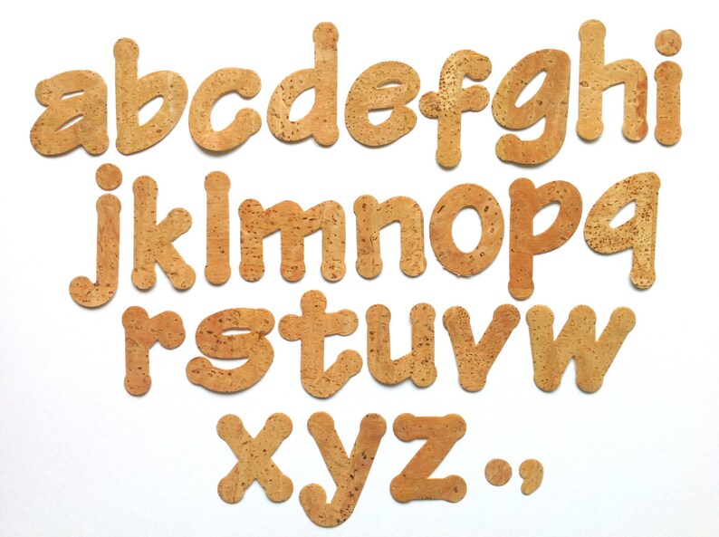 Alphabet Stickers Alphabet Letter Sets Self-adhesive Cork - Etsy