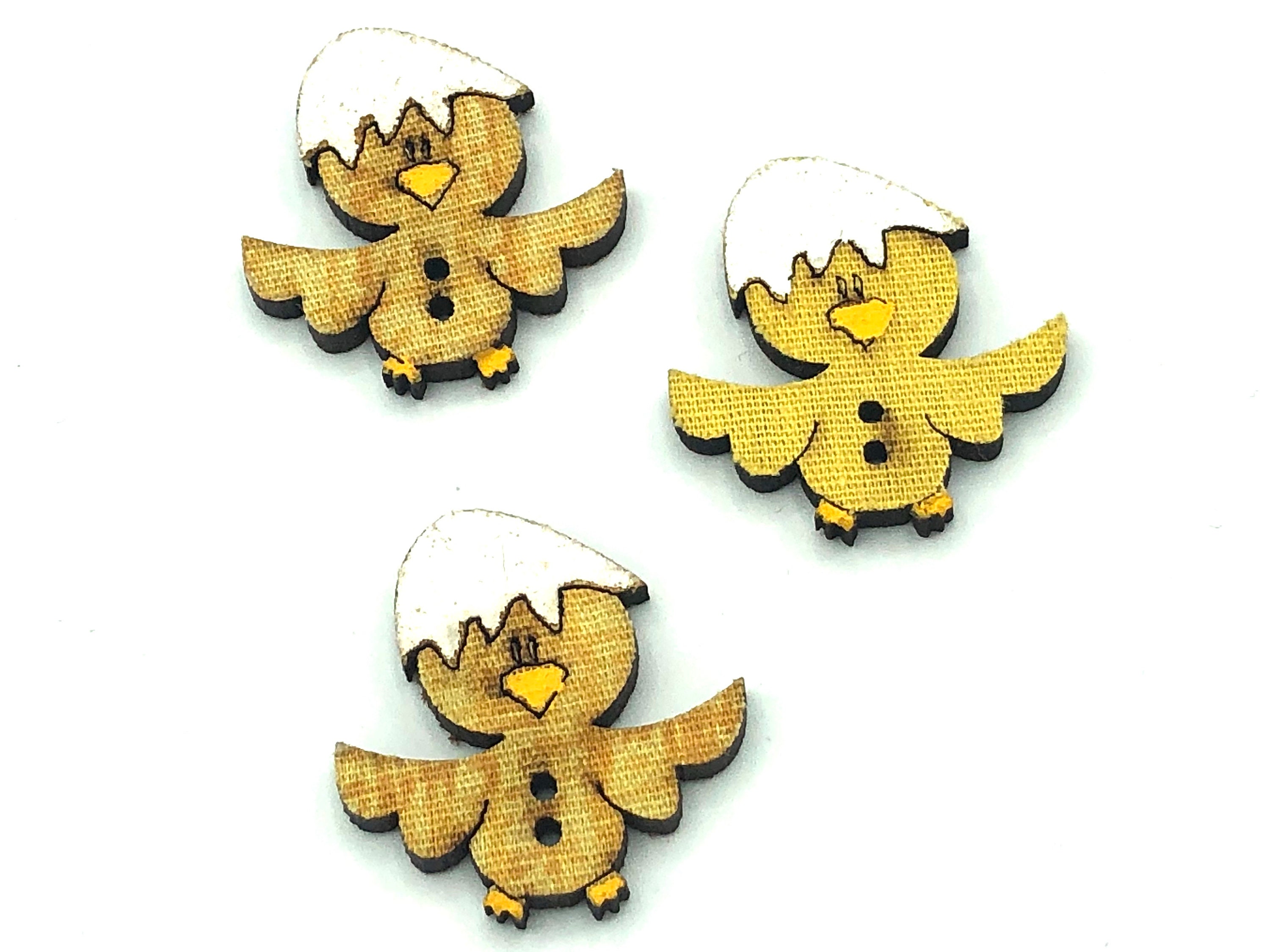 Adorable Baby Chick Wood Buttons Easter Chicks Craft | Etsy