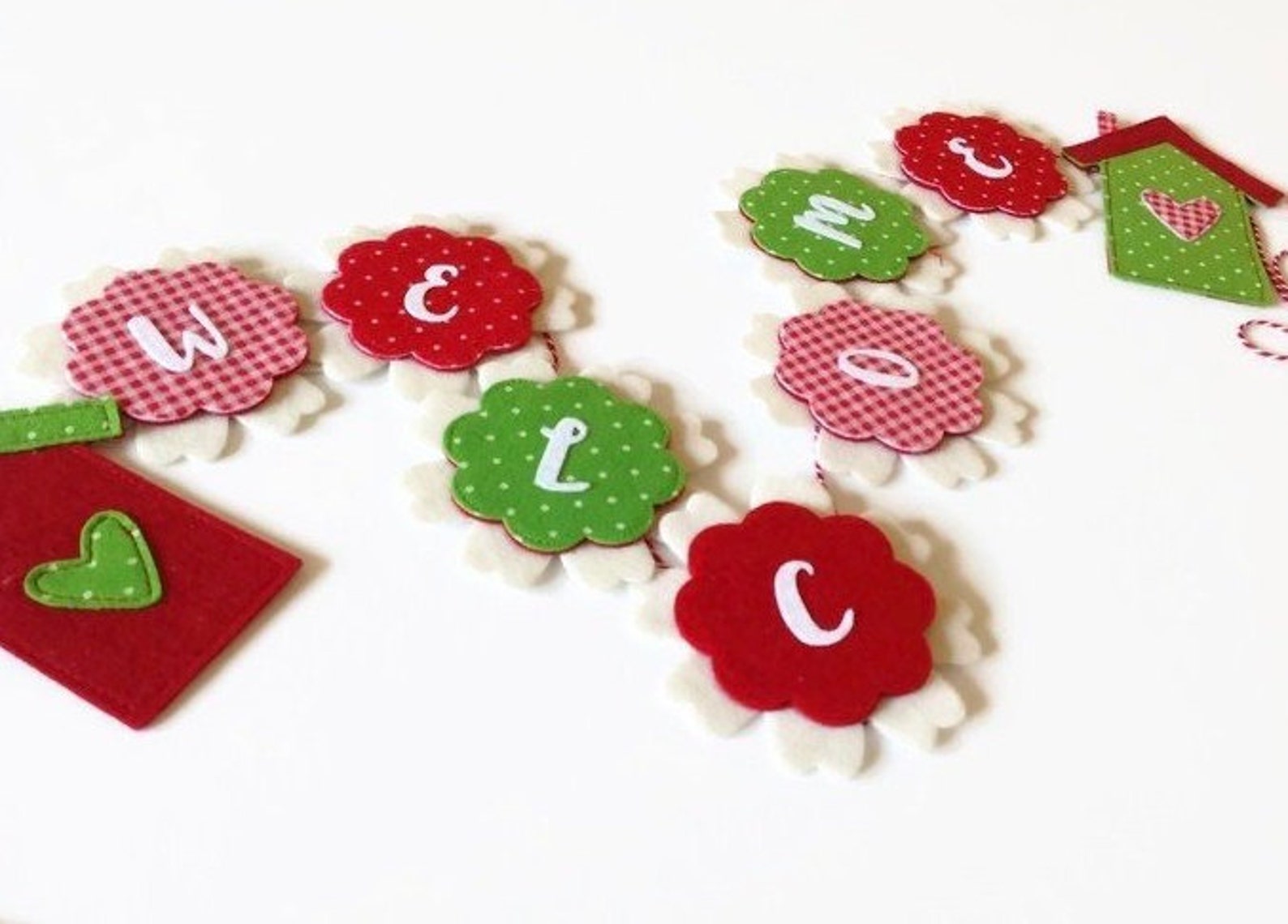 Welcome Garland Welcome Banner Home Decor Wall Art Hallway | Etsy