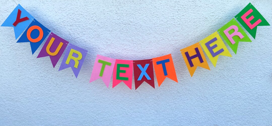 Custom Felt Banner Choose Your Text and Colors Handmade - Etsy