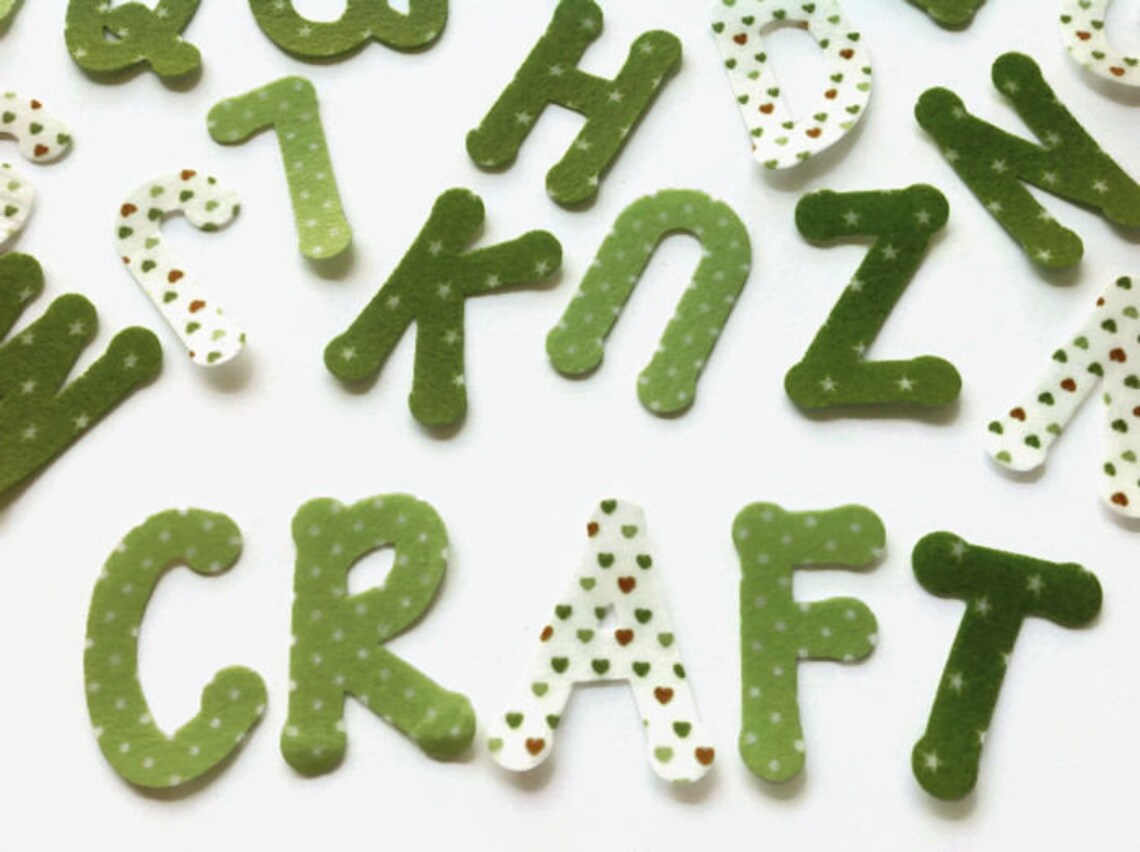 Alphabet Letters & Numbers, Felt Die Cut Sets for Crafting, Sewing ...