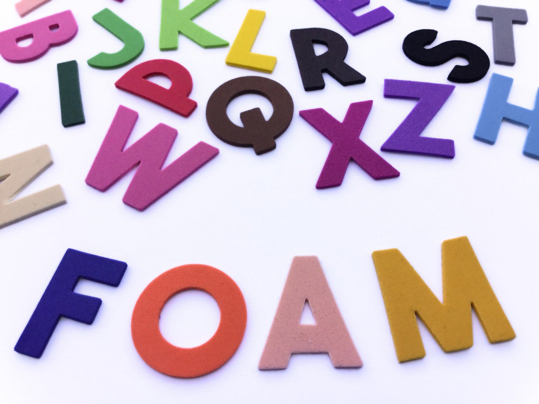 Foam Letters - 1 1/4 Inch, Self-adhesive Fun Foam Die Cut Alphabets ...
