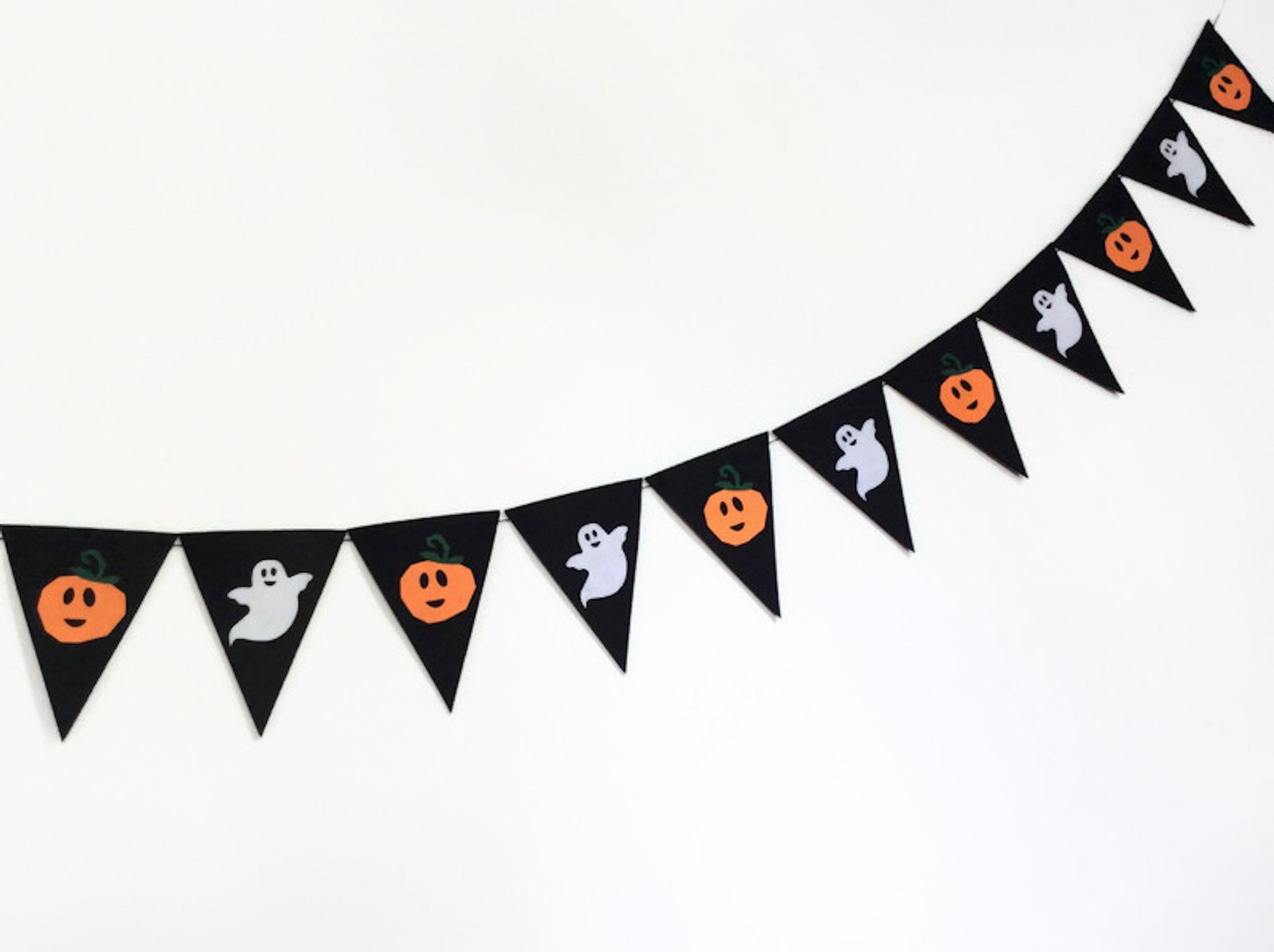 Halloween Bunting Ghost and Pumpkin Spooky Garland | Etsy