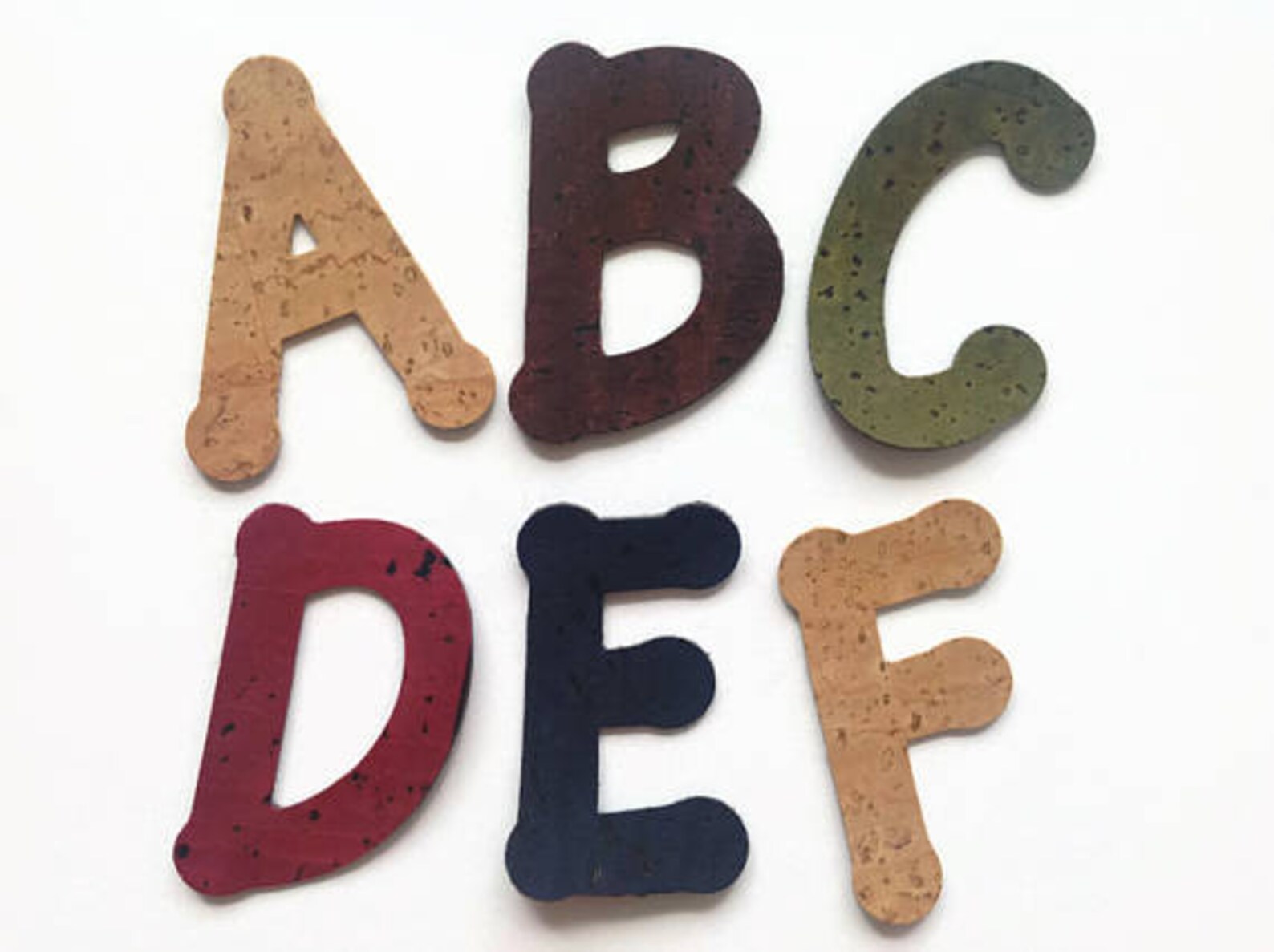 Uppercase Alphabet Die Cut Sew on Alphabet Set Cork Fabric - Etsy