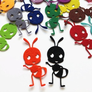 Felt Ant Die Cut, Cute Ant Applique Shape for Sewing and Craft Projects ...