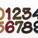 Cork Fabric Sew on Numbers, Cork Die Cut Applique Numbers for DIY ...