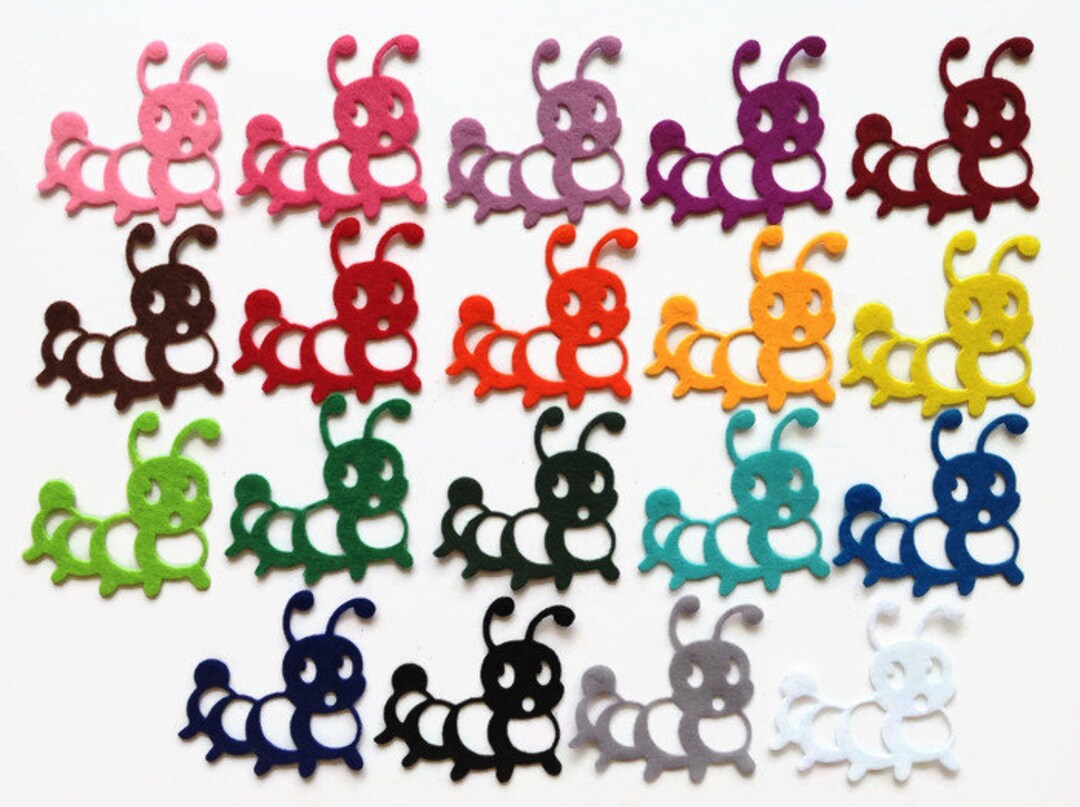Felt Centipede Die Cut, Cute Centipede Applique Shape for Sewing and ...