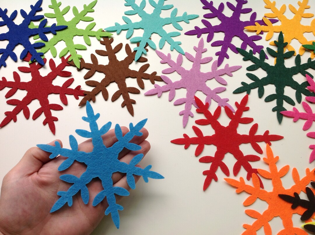 Snowflake Die Cut, Very Large Felt Snowflakes, Christmas Decorations ...