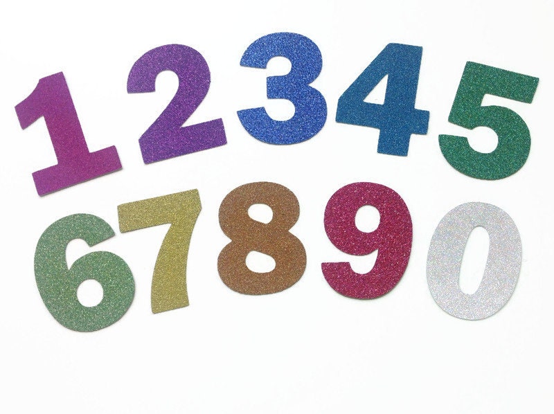10 Inch Glitter Numbers Extra Large Glittery Cardstock Paper - Etsy UK