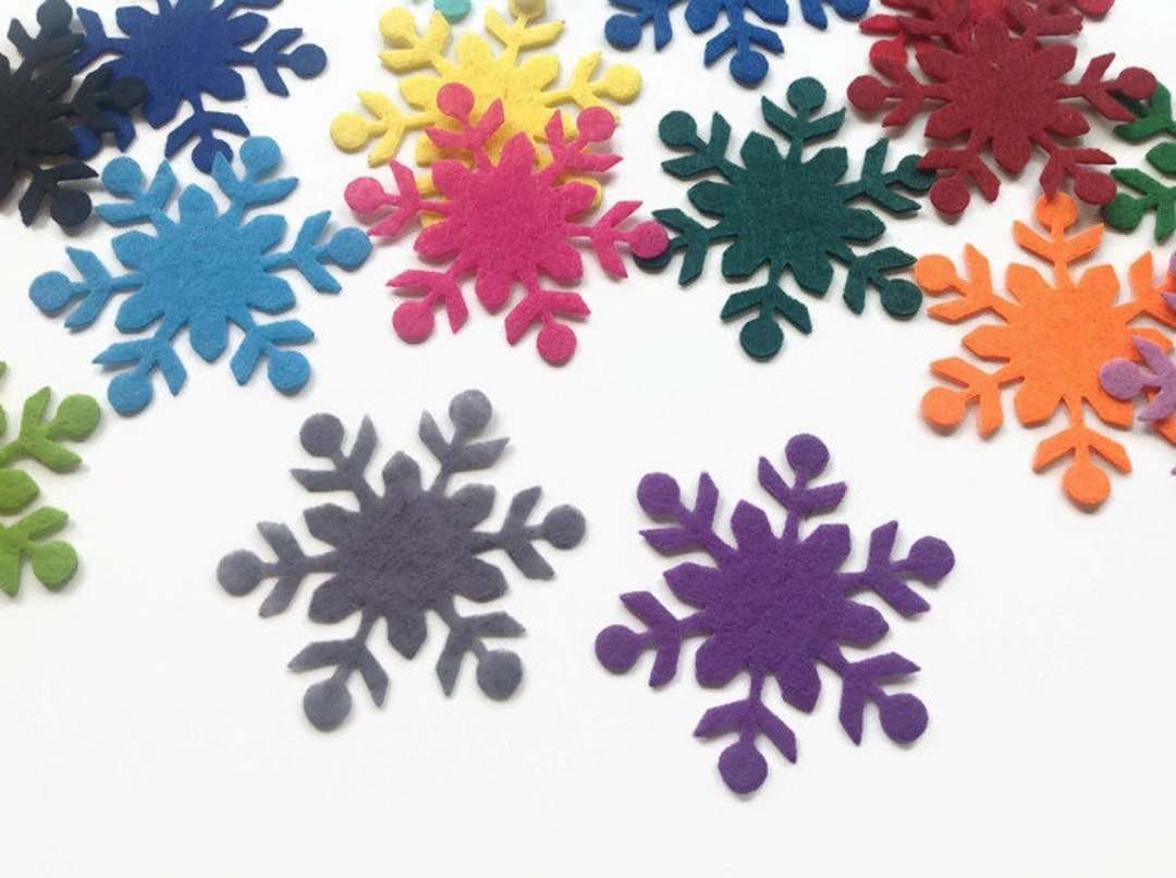 Felt Snowflake Shape, Felt Die Cuts, Holiday & Christmas Cut Out ...