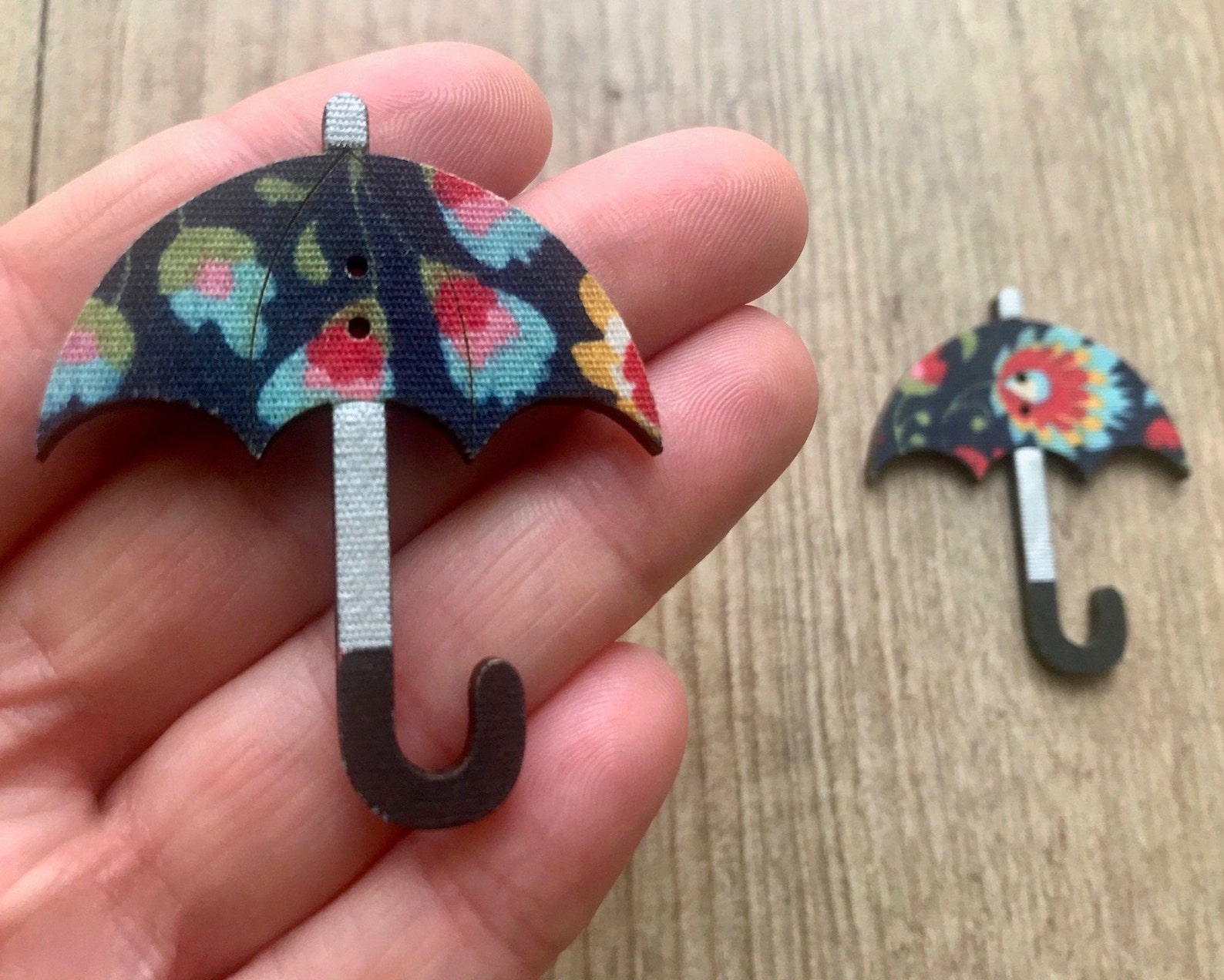 Umbrella Buttons Decorative Craft Buttons Set of 2 - Etsy