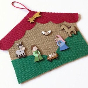 Large Nativity Buttons, Christmas Crafts, Mary, Joseph, Baby Jesus ...