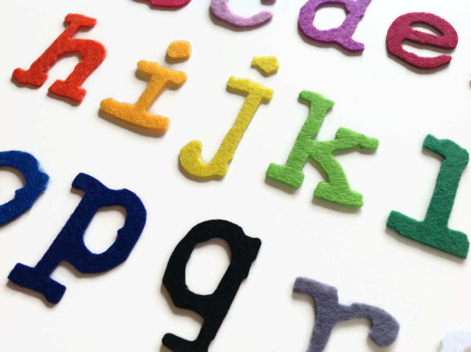 1 Inch Letters, 2 Felt Alphabets 52 Pieces, Die Cut Lowercase Letters ...