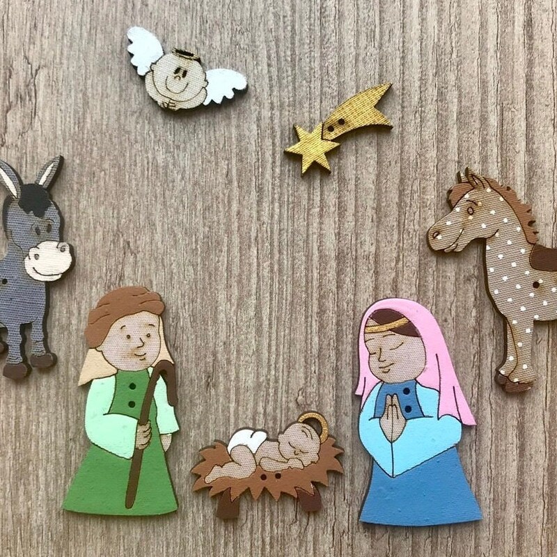 Nativity Buttons - Etsy UK