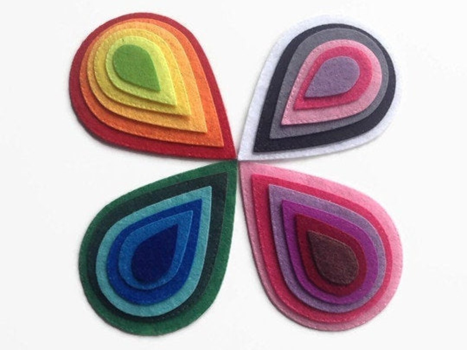 Felt Drops 50 Felt Drop Die Cuts Applique Drops for Sewing | Etsy