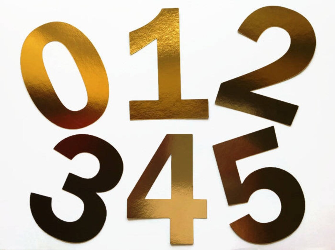 Gold Numbers for Wedding and Party Decorations Table Numbers - Etsy