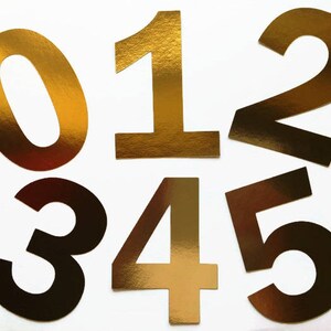 Gold Numbers for Wedding and Party Decorations, Table Numbers, Banners ...