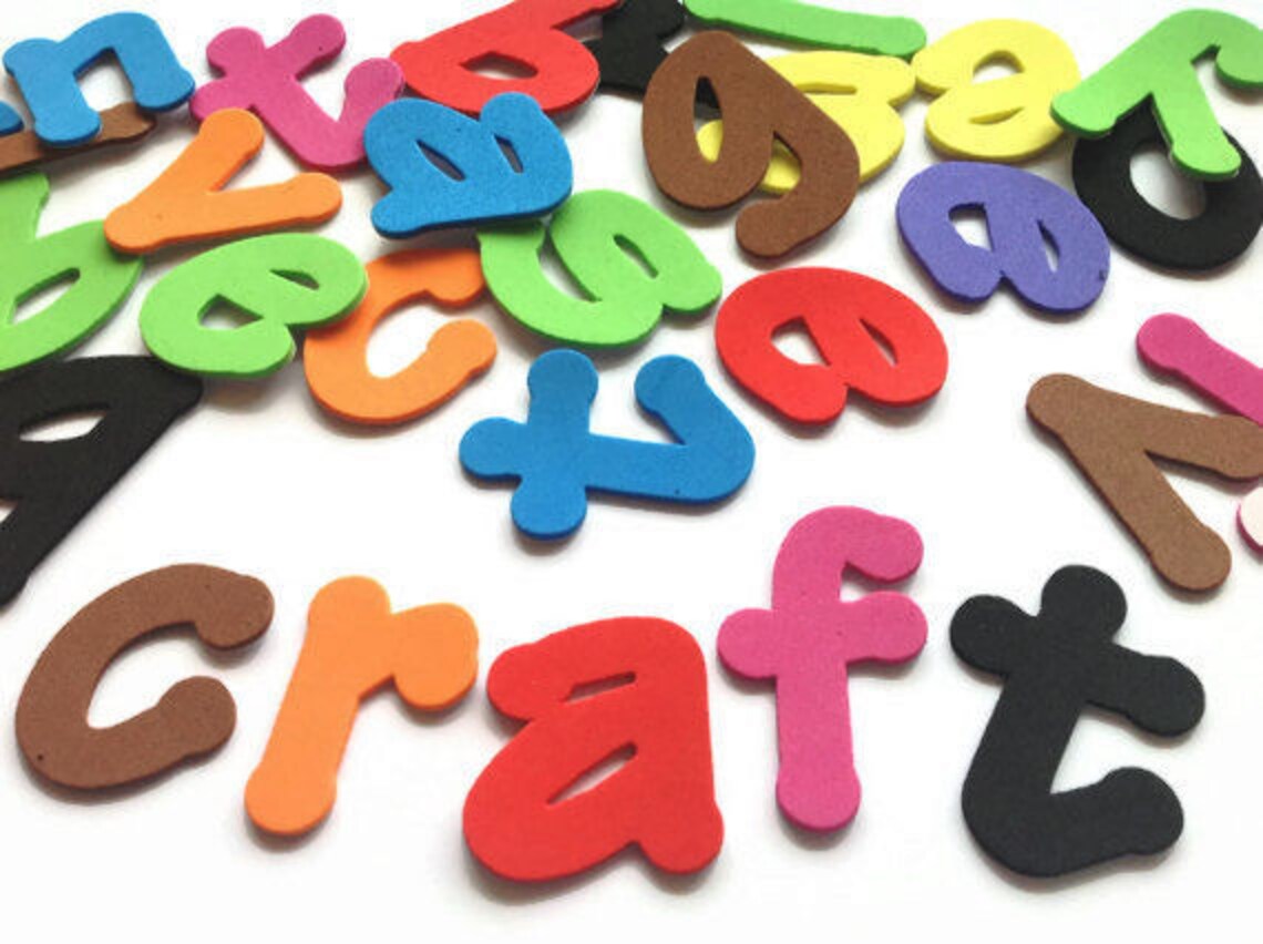 Sticker Foam Letters Self-adhesive Fun Foam Die Cut Alphabet - Etsy