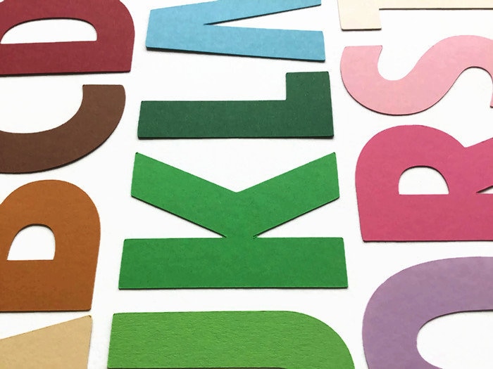 4 Inch Die Cut Letters, Cardstock Paper Full Uppercase Alphabet, Chose ...
