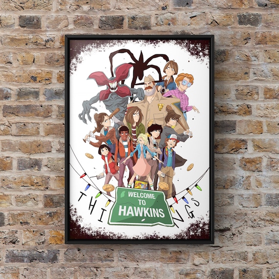 Stranger Things Fan Art Poster. Comics Wall Art | Etsy