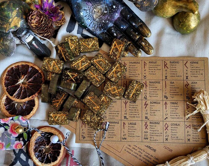 Resin Celtic Runes, Runes Divination - Etsy