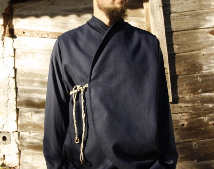 Medieval / Viking Inspired Wool Blend Slip-on Vest / Kimono / Kaftan in ...