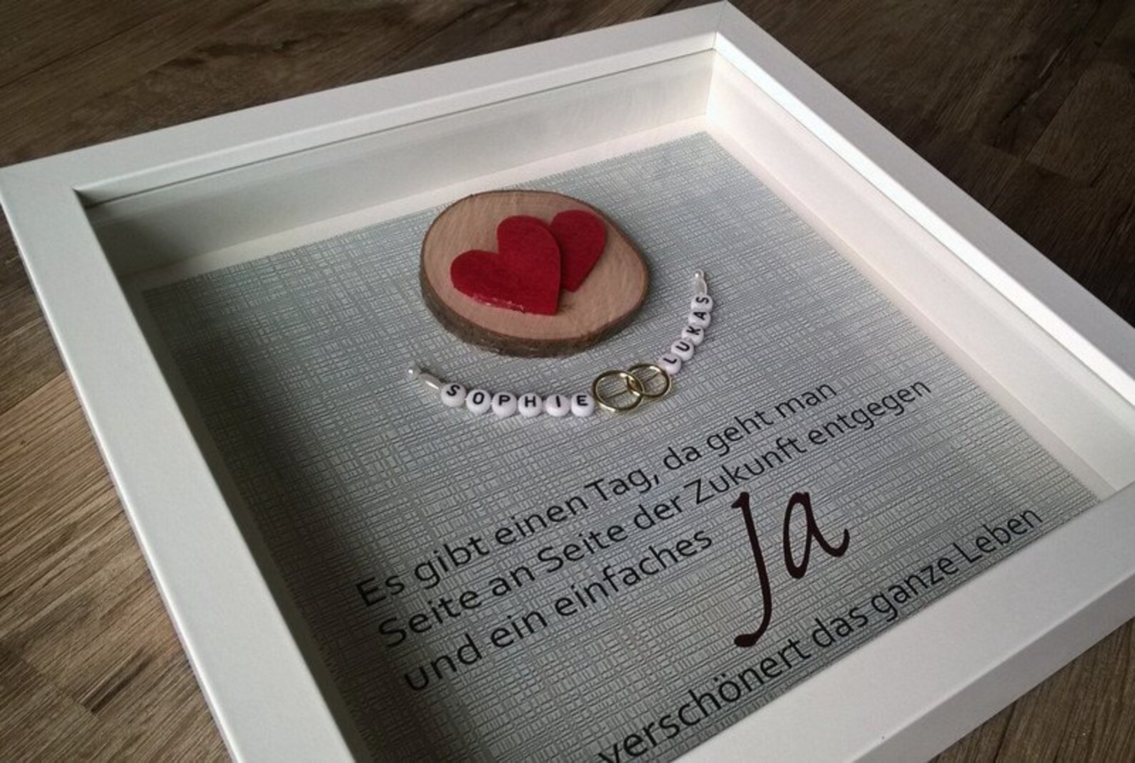 Hochzeitsgeschenk Bild Ringe im Rahmen Ringe | Etsy