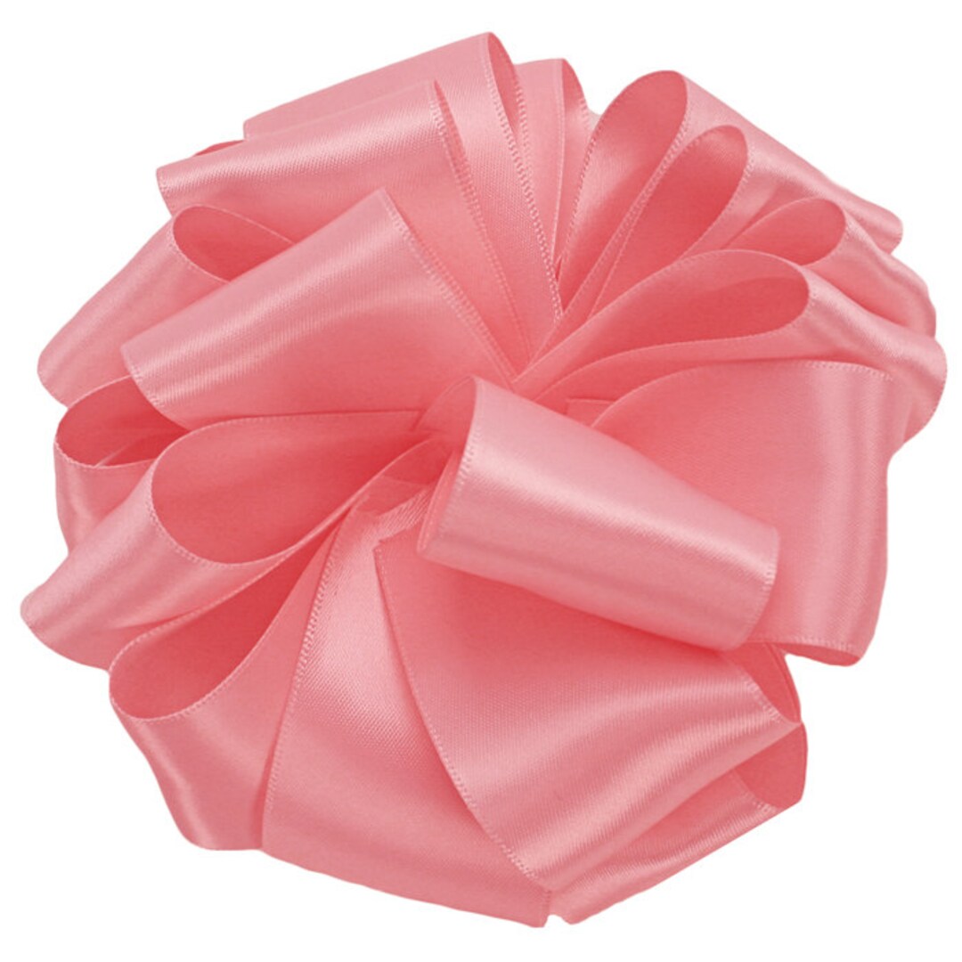 Pink Satin Ribbon ~ Ribbon by the Yard ~ Pink Double Faced Satin Ribbon ...