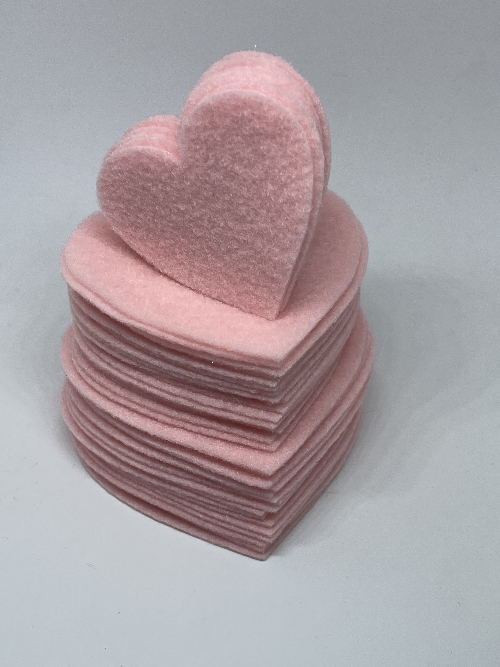 Heart Shaped Felt Die Cut Hearts Felt Heart Felt Shapes | Etsy