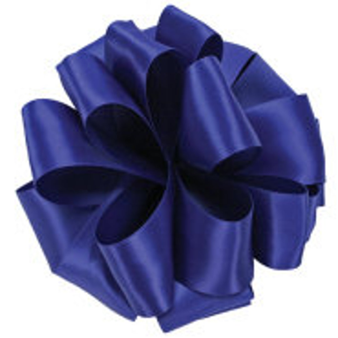 Royal Blue Satin Ribbon ~ Ribbon by the Yard ~ Royal Blue Double Faced ...