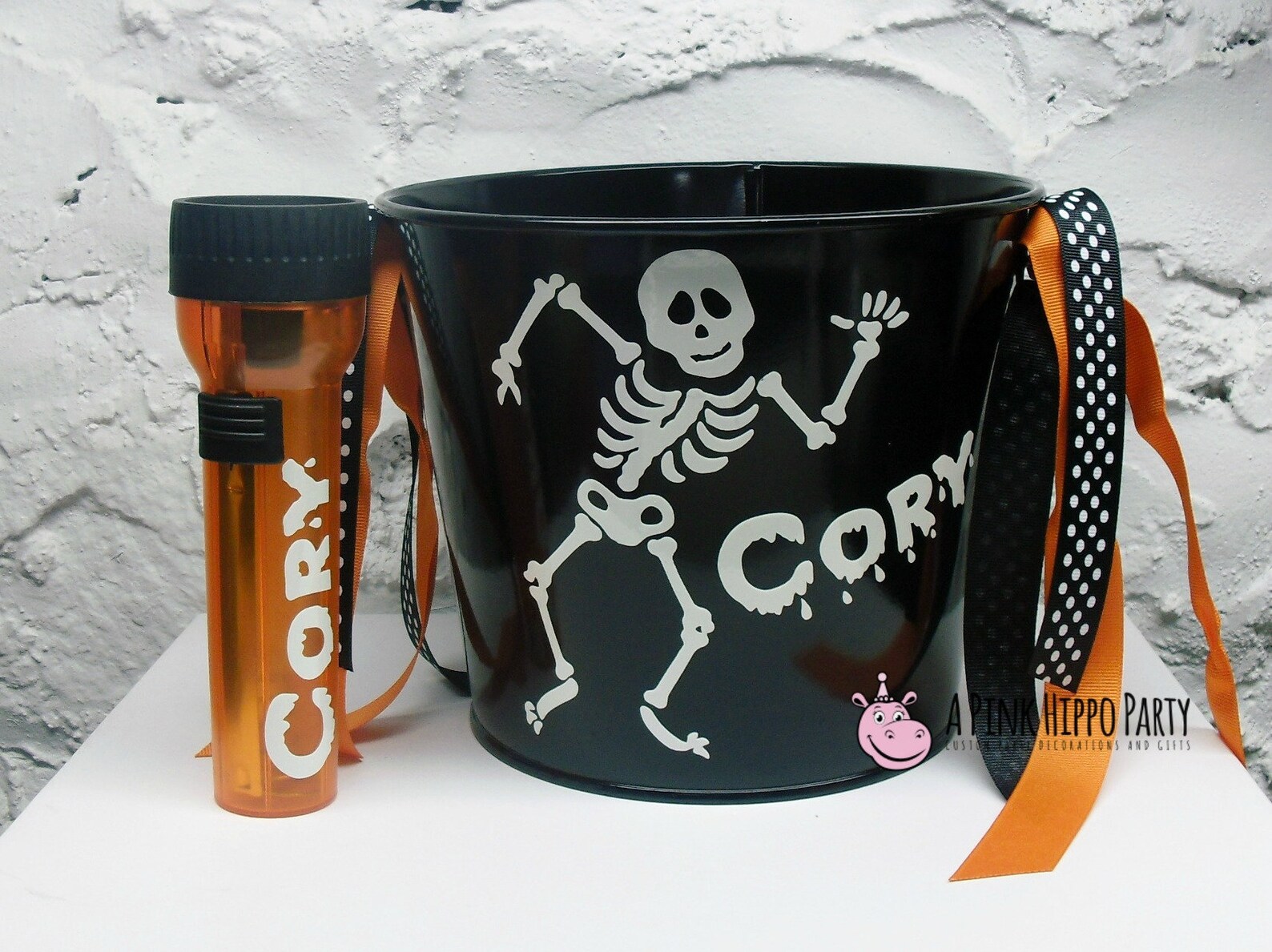 Custom Halloween Bucket ~ Trick or Treat Bag ~ Name Bucket ~ Glow in ...