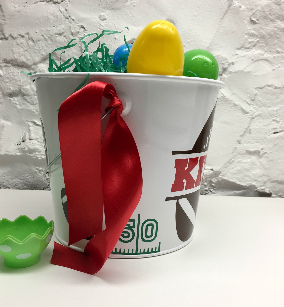 Football Theme Basket Basket For a Boy Sport Theme Bucket | Etsy