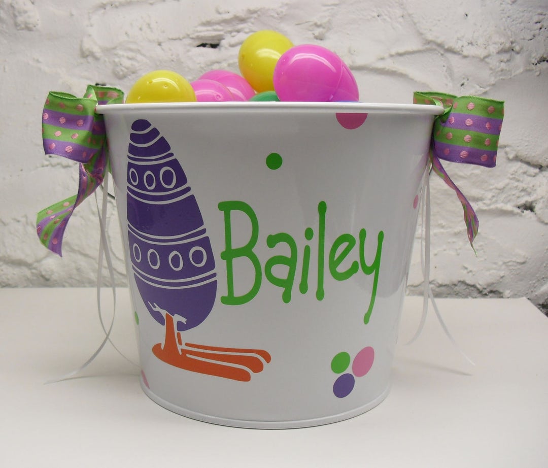Personalized Easter Egg Bucket ~ Custom Easter Pail ~ 5 Quart Bucket - Etsy
