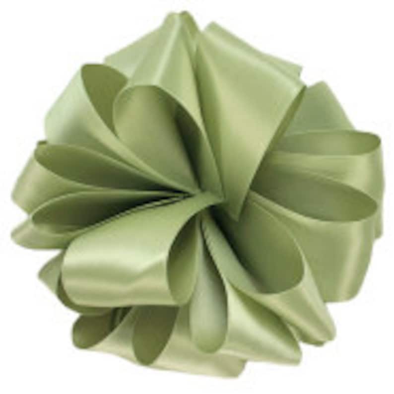 Moss Green Satin Ribbon Ribbon by the Yard Moss Green - Etsy
