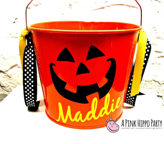 Pumpkin Halloween Pail Pumpkin Party Favor Pumpkin Basket | Etsy
