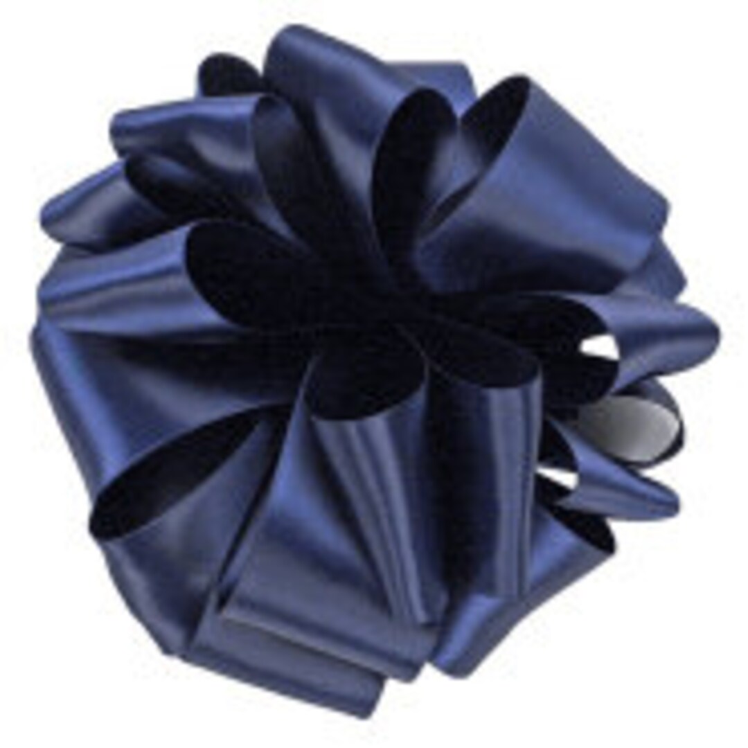 Navy Satin Ribbon ~ Ribbon by the Yard ~ Navy Double Faced Satin Ribbon ...