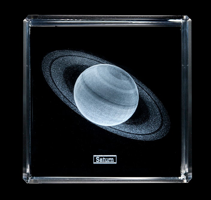 Saturn Crystal Sculpture: Scientifically Accurate Astronomy Gift - Etsy