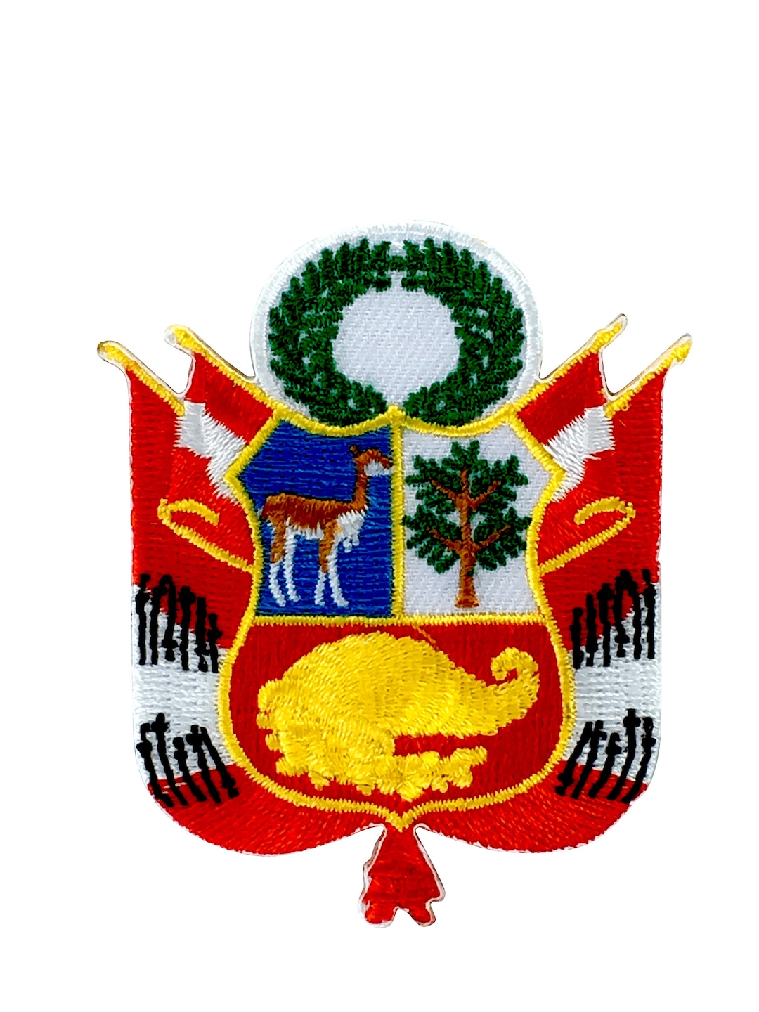 Patch Flag Coat of Arms Shield Emblem Country Embroidered Badge Peru ...