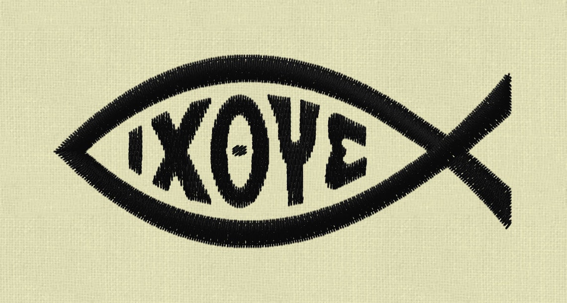 Design Ichthys Ixoye Jesus Fish Christian Applique Patch | Etsy