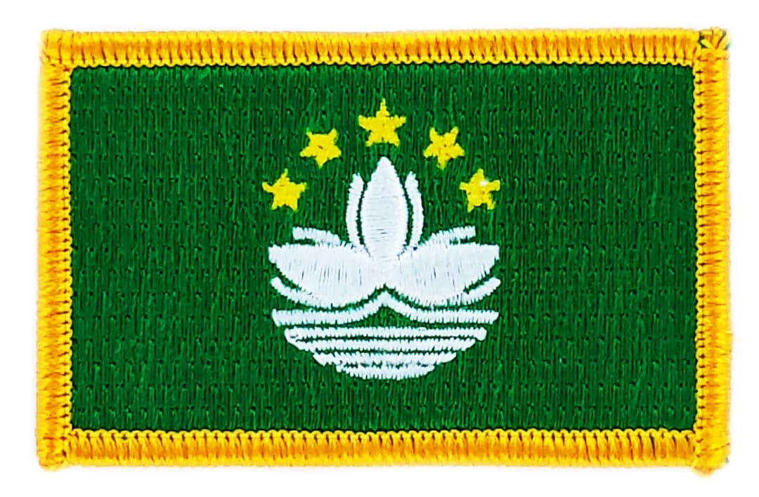 FLAG Patch Backpack National Iron on Glue Embroidered Applique Macao Macau - Etsy