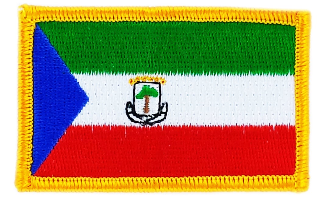 FLAG Patch Backpack National Iron on Glue Embroidered Applique Equatorial Guinea - Etsy