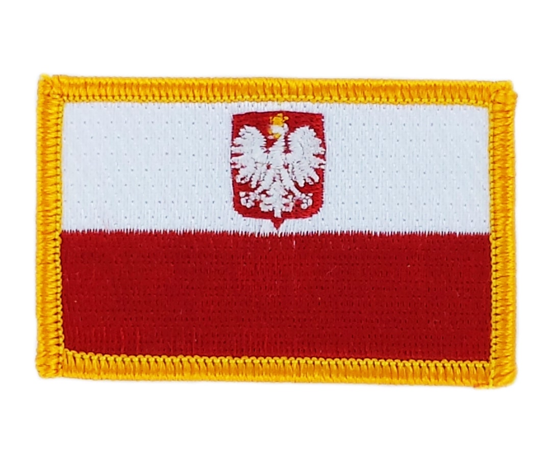 FLAG Patch Backpack National Iron on Glue Embroidered Applique Poland ...