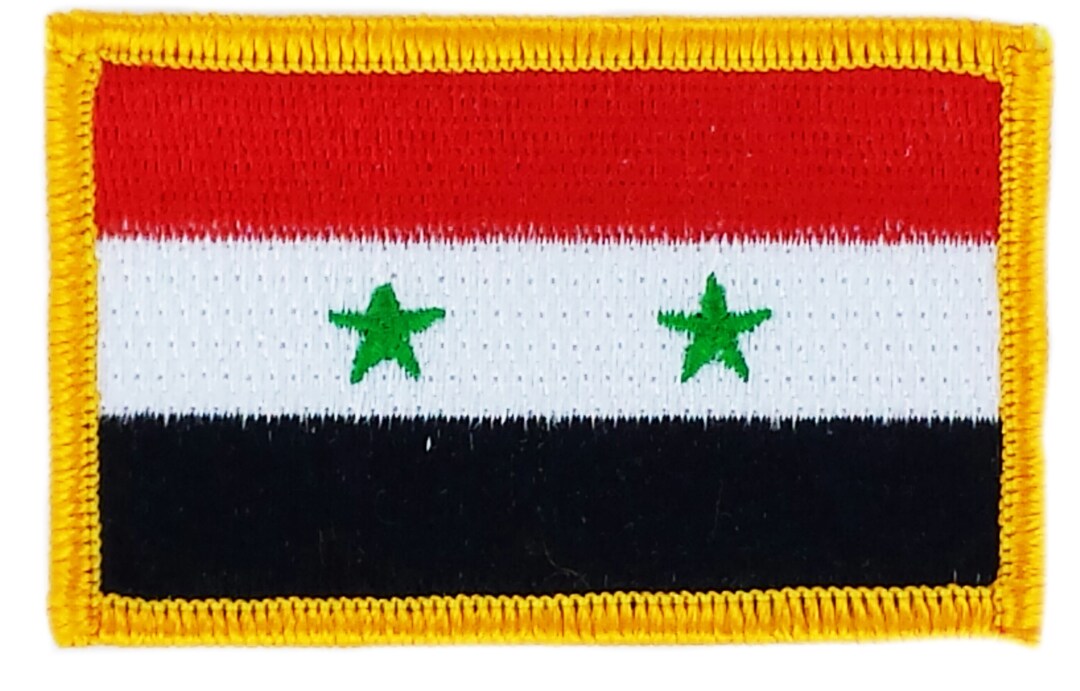 FLAG Patch Backpack National Iron on Glue Embroidered Applique Syria - Etsy