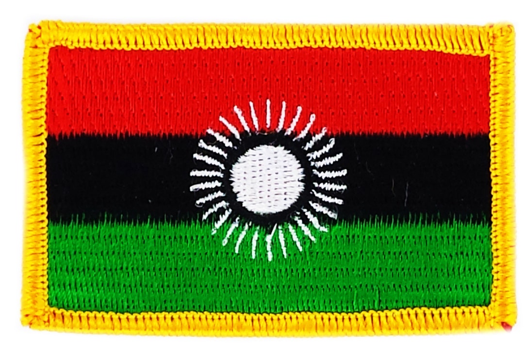 FLAG Patch Backpack National Iron on Glue Embroidered Applique Malawi ...